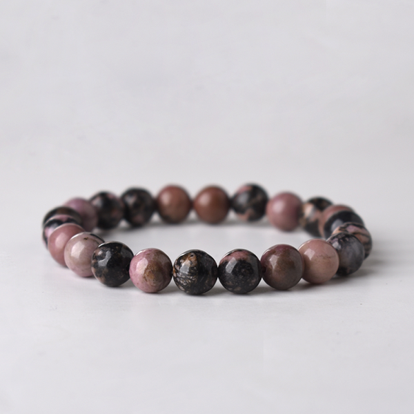 BLACK LINE RHODONITE STONE BRACELET – ESTHETIX